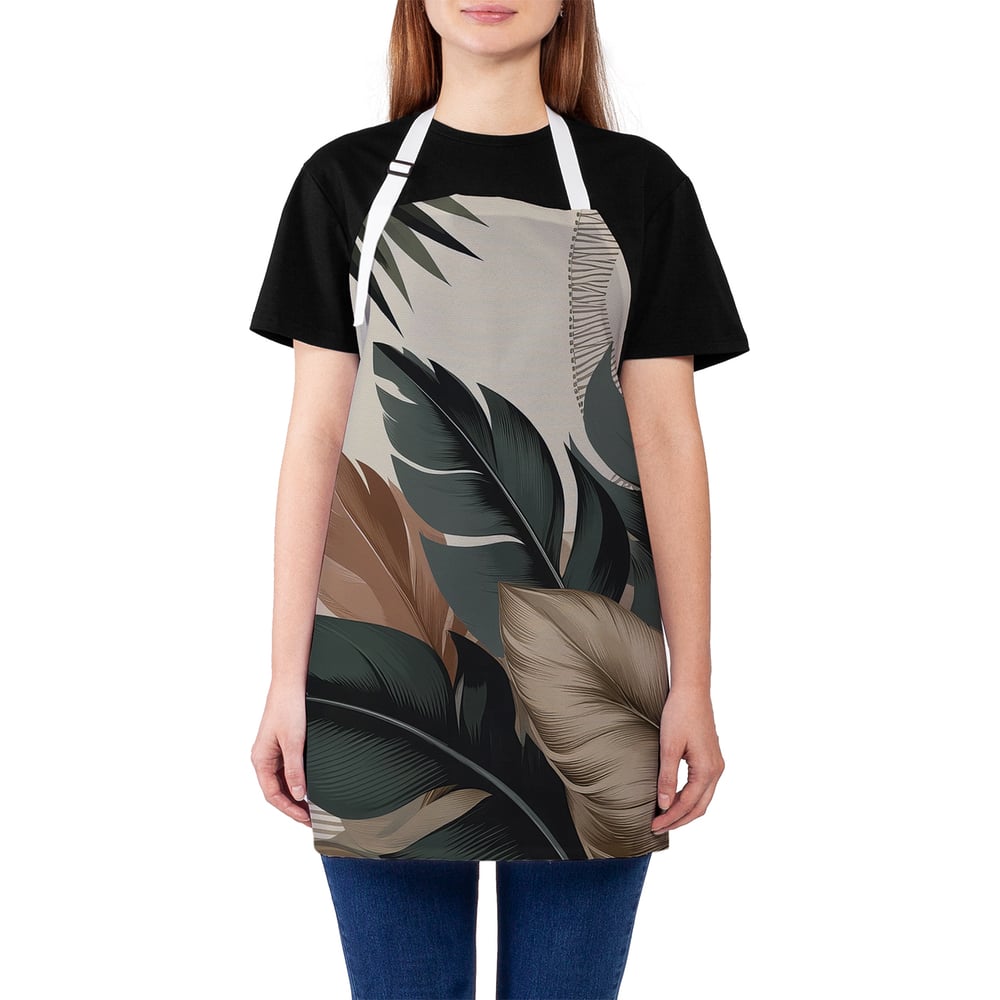 Фартук кухонный JoyArty Банановые листья, универсальный размер, для женщин и мужчин, ap_sd3580 ...