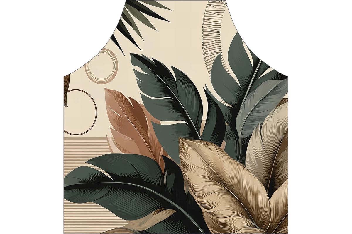 Фартук кухонный JoyArty Банановые листья, универсальный размер, для женщин и мужчин, ap_sd3580 ...