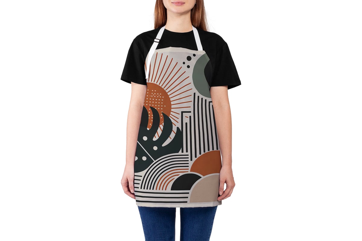 Фартук кухонный JoyArty Абстракция форм, универсальный размер, для женщин и мужчин, ap_sd3547 ...