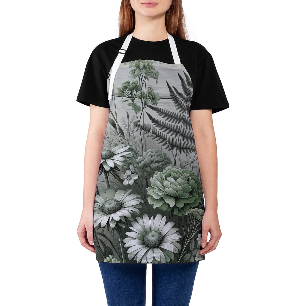 Фартук кухонный JoyArty Зеленая композиция, универсальный размер, для женщин и мужчин, ap_sd3489 ...