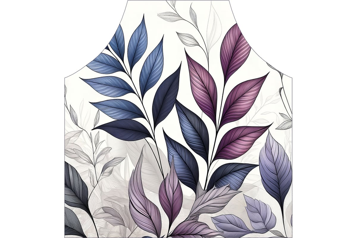 Фартук кухонный JoyArty Листья бледные, универсальный размер, для женщин и мужчин, ap_sd3505 ...