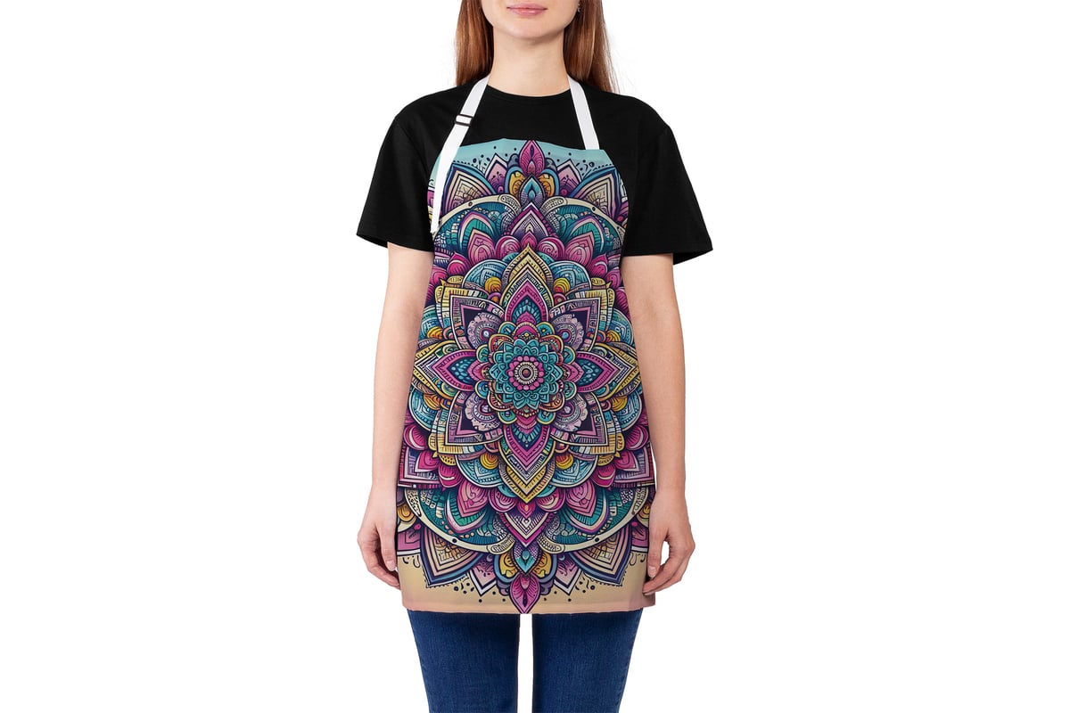 Фартук кухонный JoyArty Мандала, универсальный размер, для женщин и мужчин, ap_sd3581 - выгодная ...