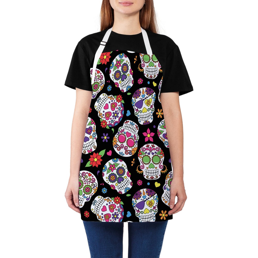 Кухонный фартук JOYARTY Выбор сахарных черепов, универсальный размер для женщин и мужчин ap ...