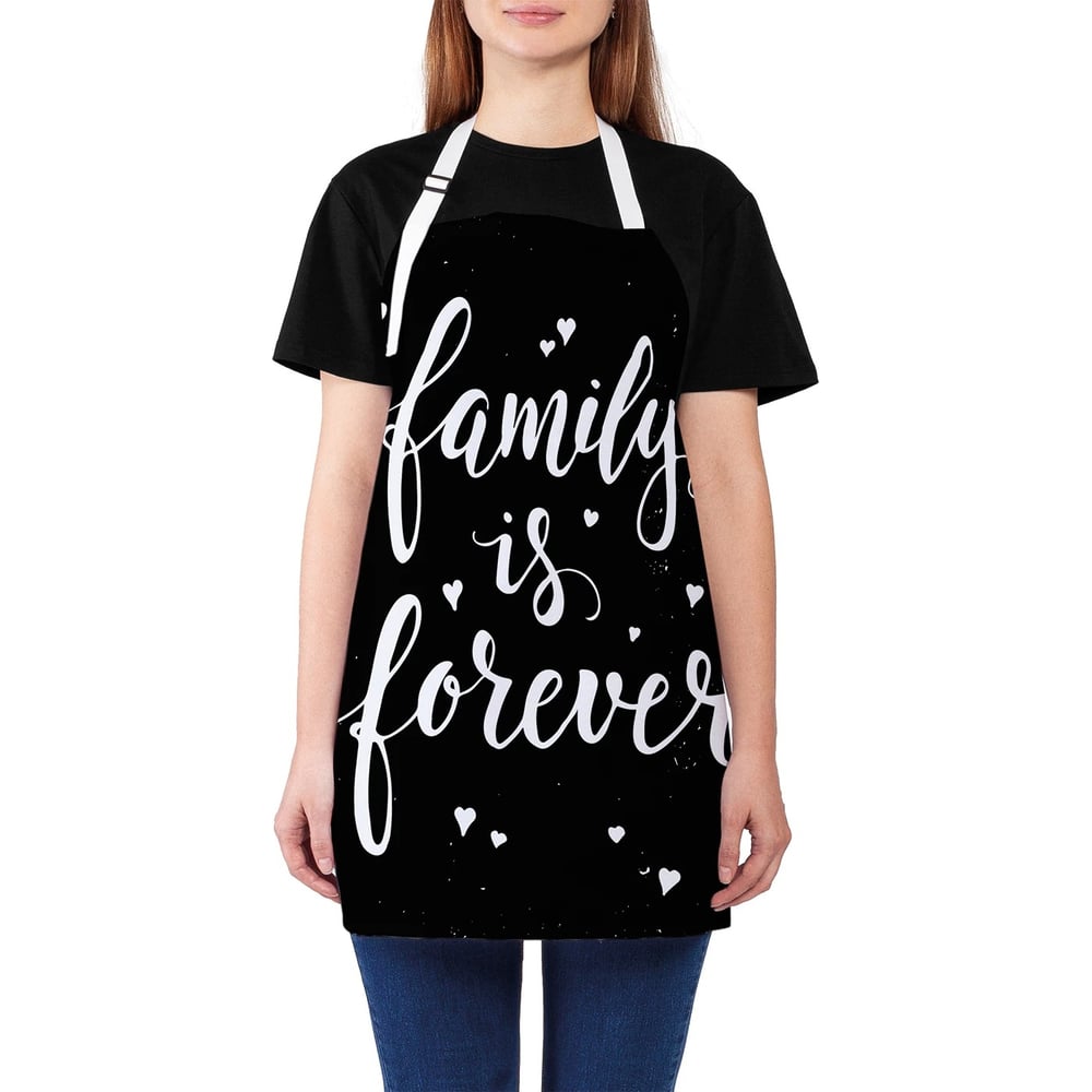 Кухонный фартук JOYARTY Семья навсегда, универсальный размер для женщин и мужчин ap_34551 ...