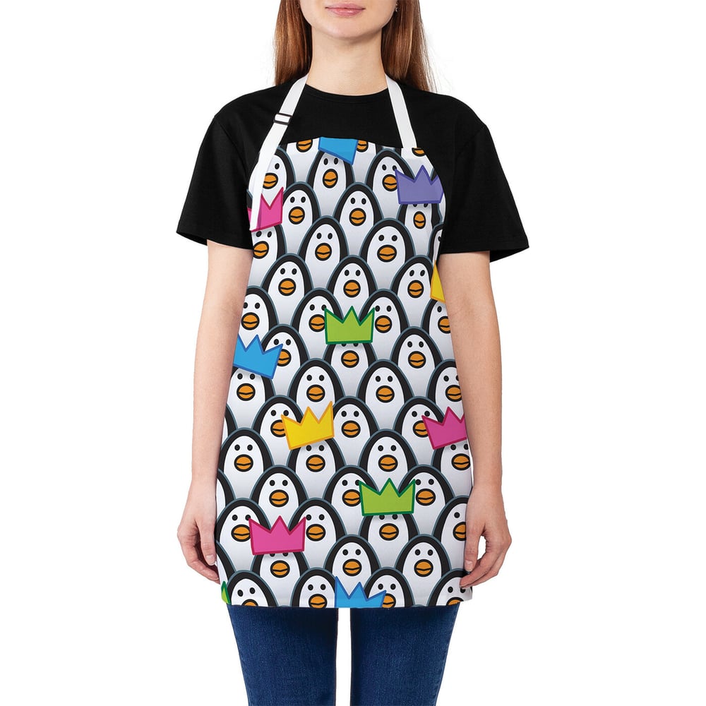 Кухонный фартук JOYARTY Пингвинье королевство, универсальный размер для женщин и мужчин ap_11864 ...