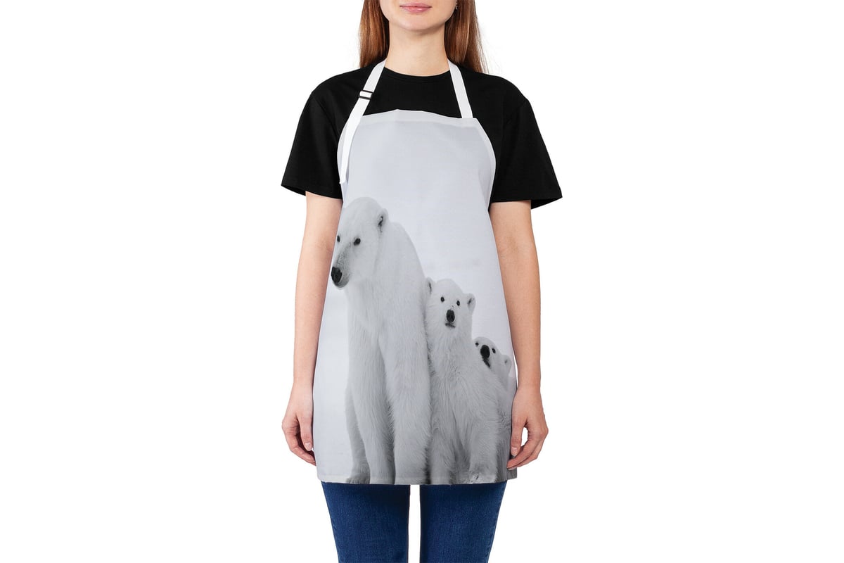 Кухонный фартук JOYARTY Медвежье тепло, универсальный размер для женщин и мужчин ap_11881 ...