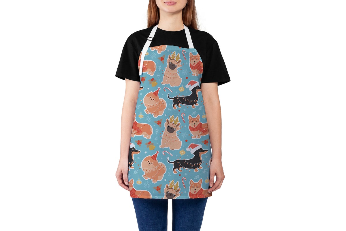 Кухонный фартук JOYARTY Собачья вечеринка, универсальный размер для женщин и мужчин ap_419850 ...