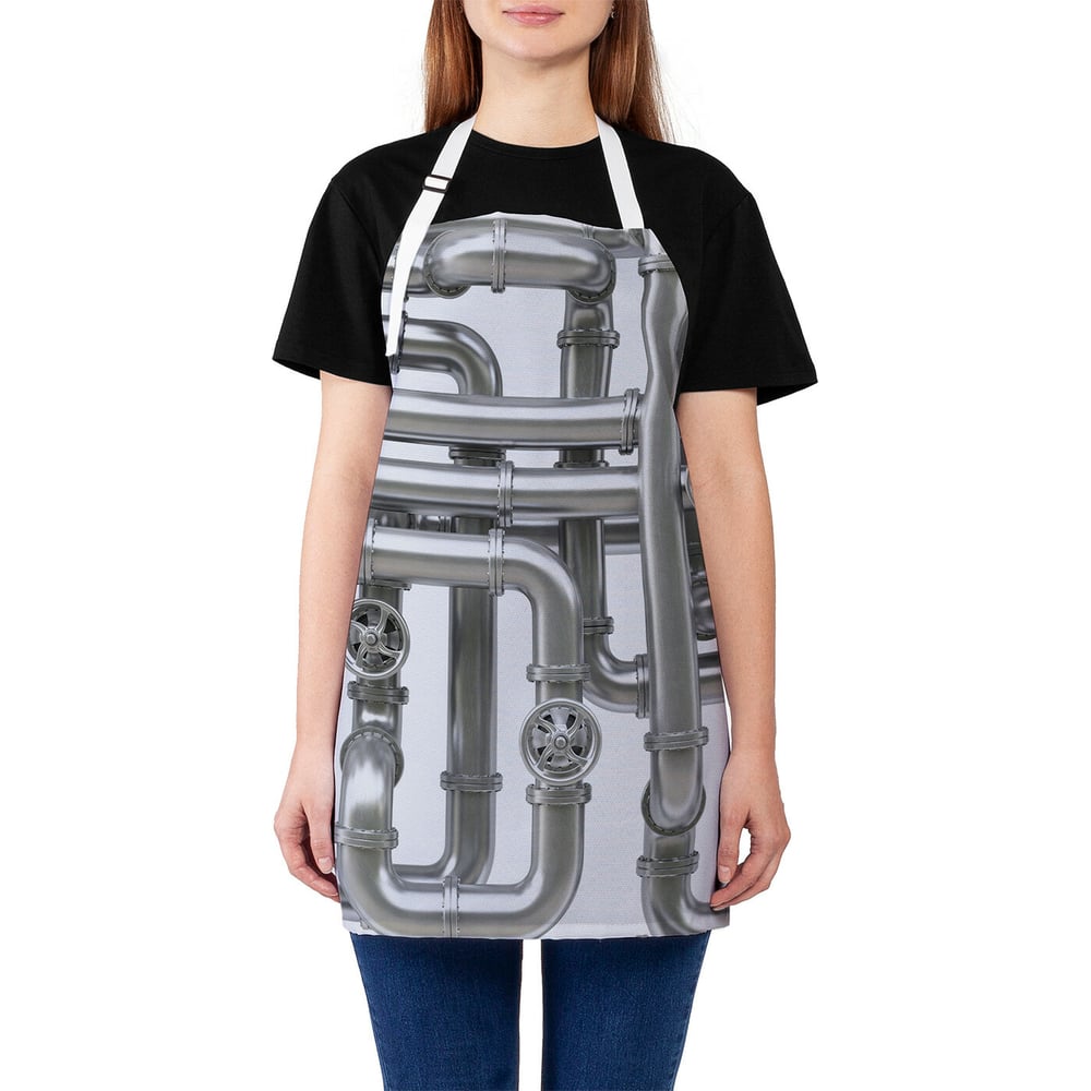 Кухонный фартук JOYARTY Лабиринт из труб, универсальный размер для женщин и мужчин ap_36292 ...