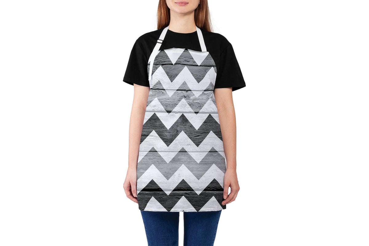 Кухонный фартук JOYARTY Зигзаг из прошлого, универсальный размер для женщин и мужчин ap_9018 ...