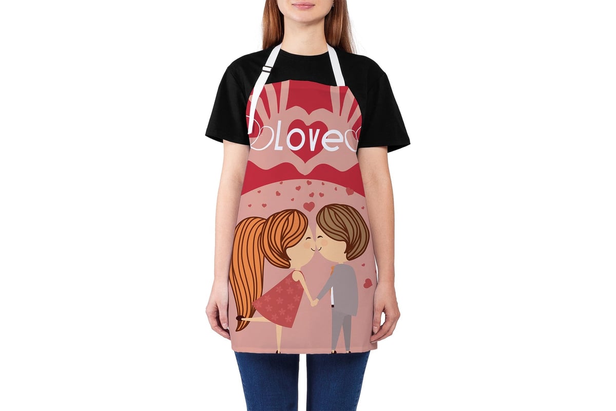 Кухонный фартук JOYARTY My love, универсальный размер для женщин и мужчин ap_91971 - выгодная ...