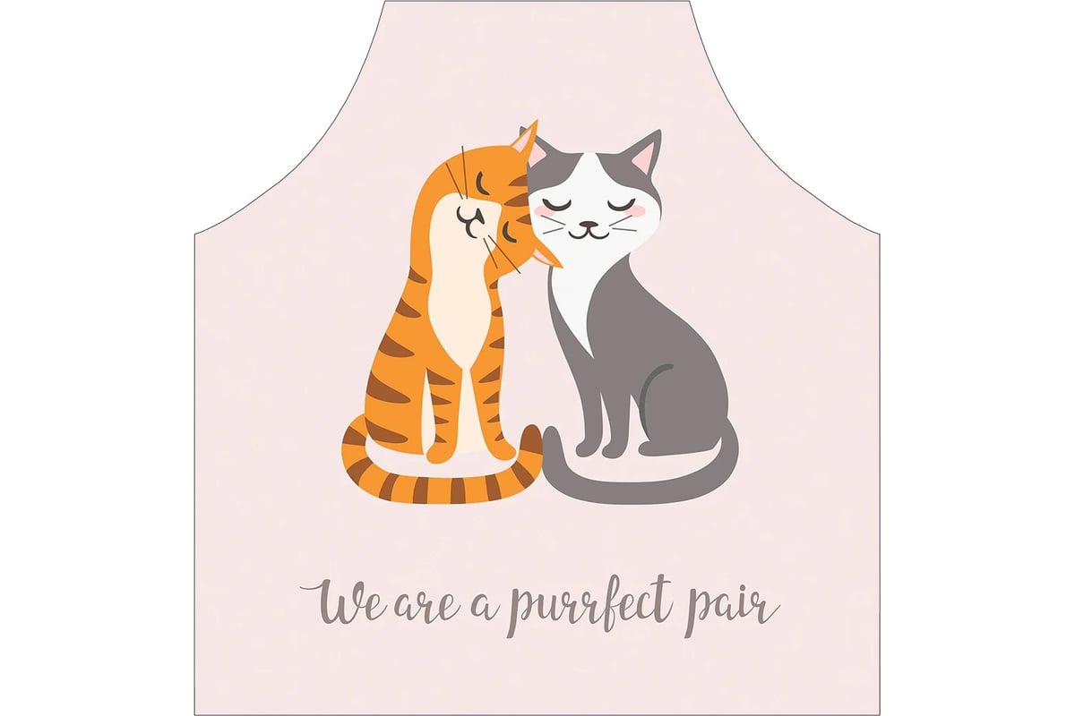 Кухонный фартук JOYARTY Лучшая пара котиков, универсальный размер для женщин и мужчин ap_92004 ...