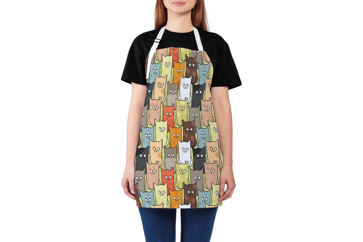 Кухонный фартук JOYARTY Котятки, универсальный размер для женщин и мужчин ap_32589 - выгодная ...