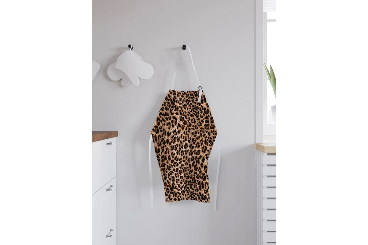 Кухонный фартук JOYARTY Расцветка леопарда, универсальный размер для женщин и мужчин ap_209440 ...