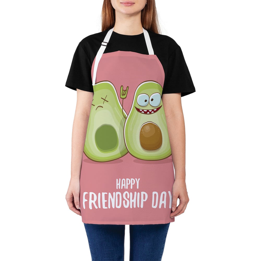 Кухонный фартук JOYARTY Половинки авокадо, универсальный размер для женщин и мужчин ap_91964 ...