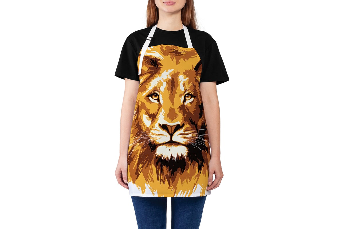 Кухонный фартук JOYARTY Царь зверей, универсальный размер для женщин и мужчин ap_14691 ...