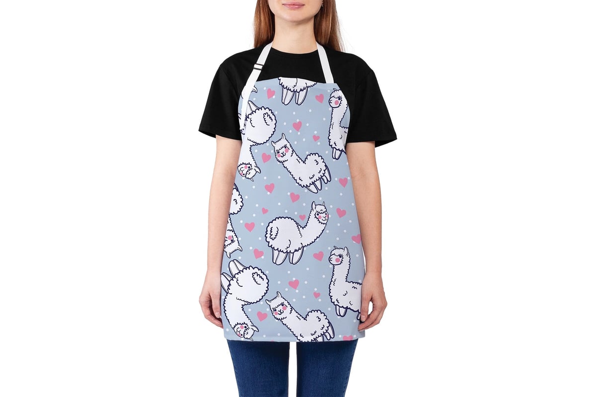 Кухонный фартук JOYARTY Милые альпаки, универсальный размер для женщин и мужчин ap_378862 ...