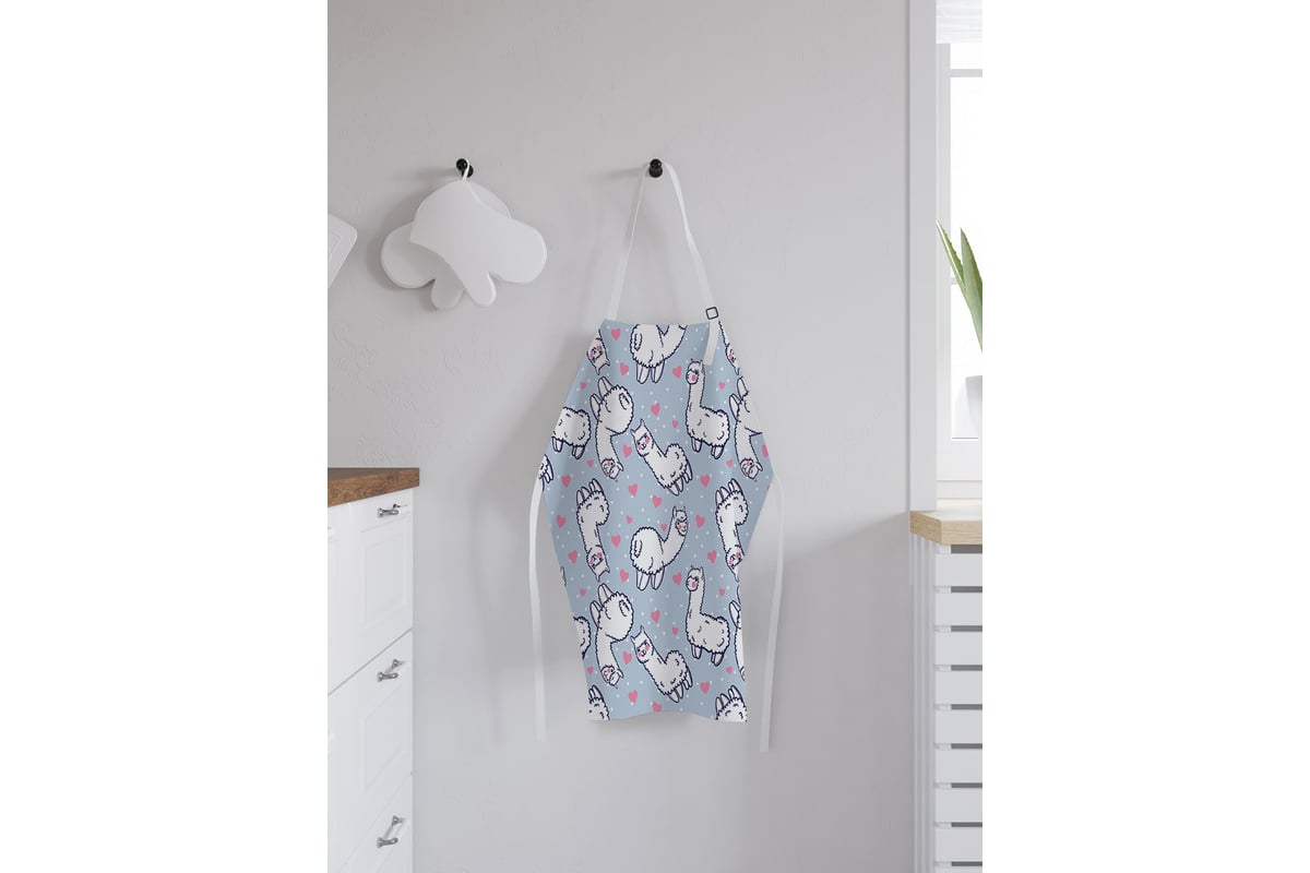Кухонный фартук JOYARTY Милые альпаки, универсальный размер для женщин и мужчин ap_378862 ...