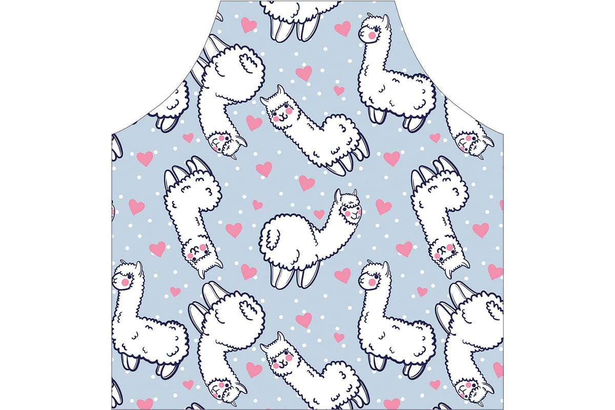 Кухонный фартук JOYARTY Милые альпаки, универсальный размер для женщин и мужчин ap_378862 ...
