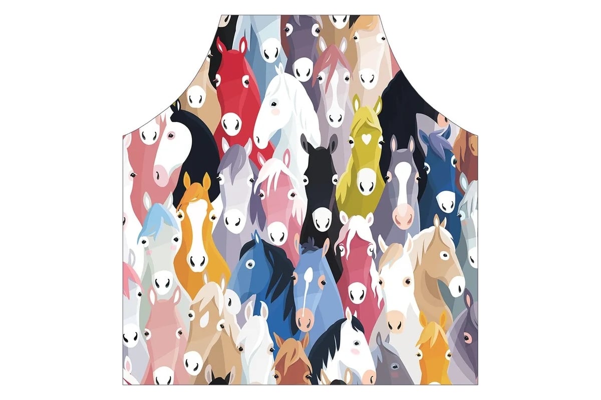 Кухонный фартук JOYARTY Конная радуга, универсальный размер для женщин и мужчин ap_12428 ...