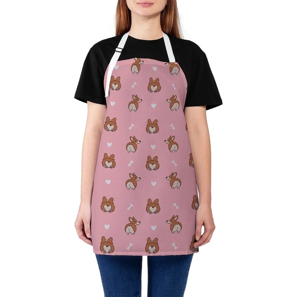 Кухонный фартук JOYARTY Смешные корги, универсальный размер для женщин и мужчин ap_385252 ...