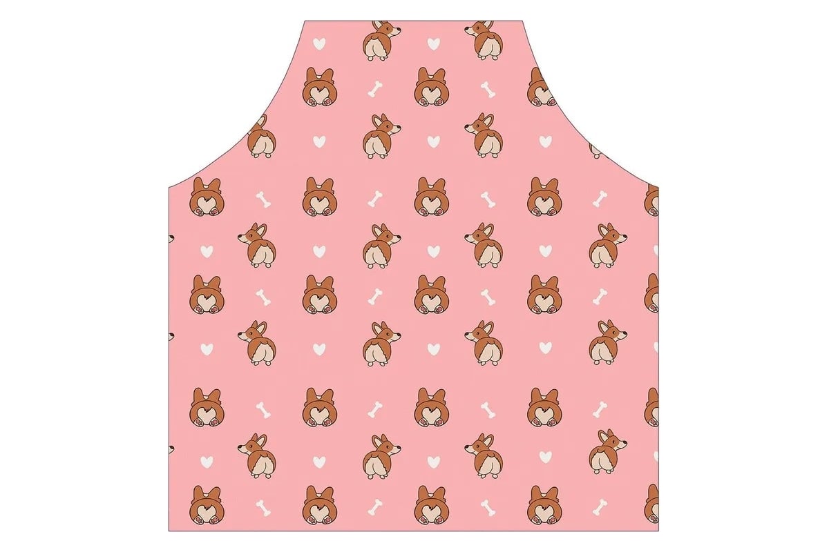 Кухонный фартук JOYARTY Смешные корги, универсальный размер для женщин и мужчин ap_385252 ...