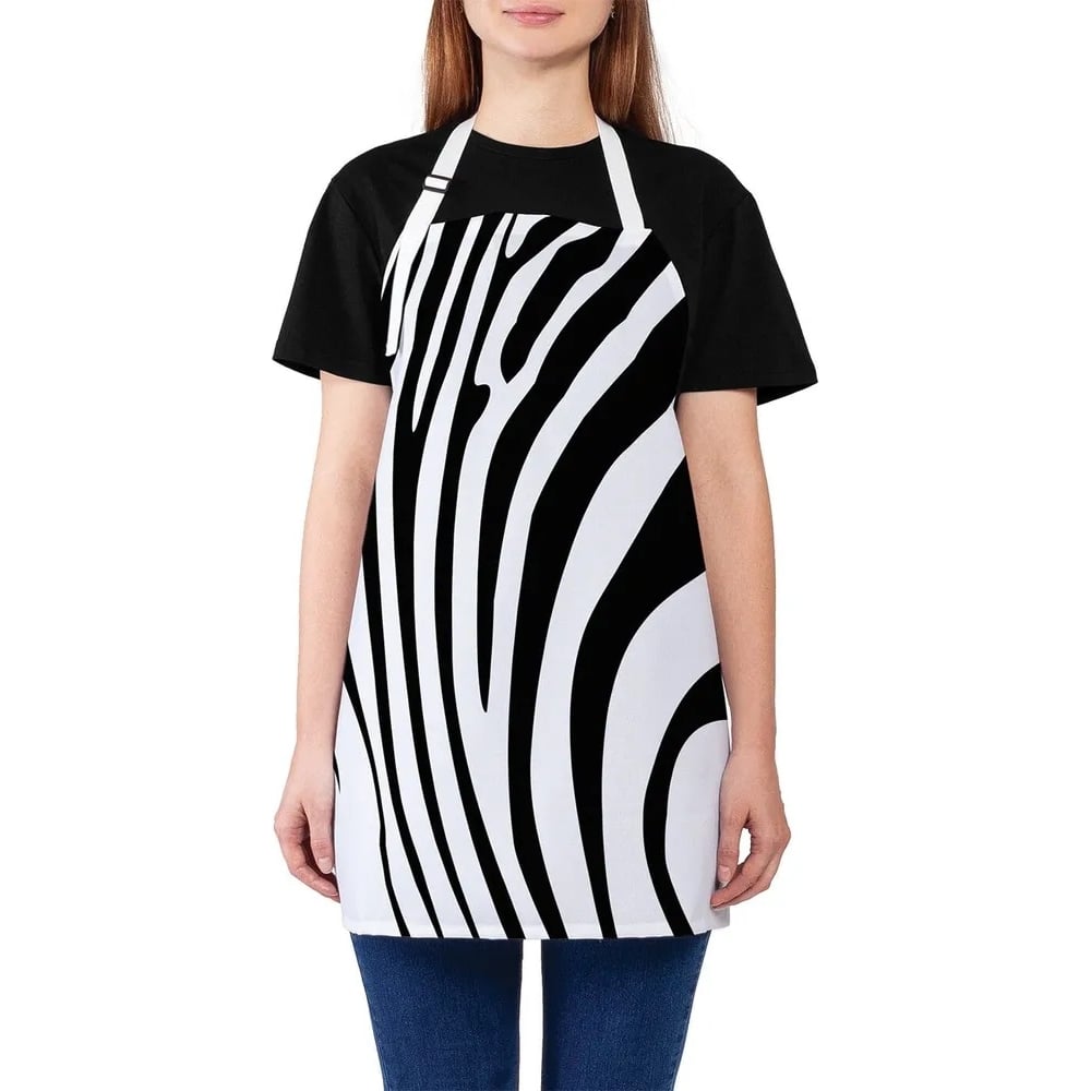 Кухонный фартук JOYARTY Зебровый узор, универсальный размер для женщин и мужчин ap_12963 ...