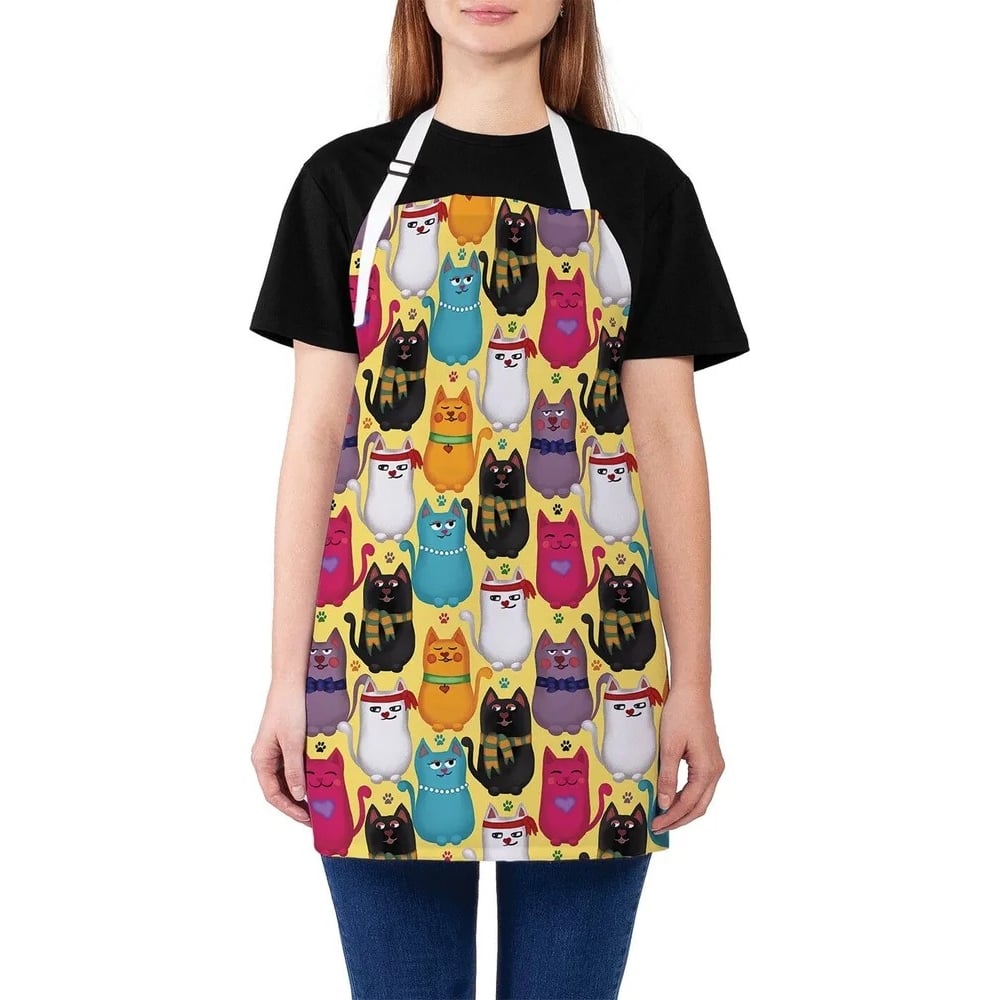 Кухонный фартук JOYARTY Стильные котики, универсальный размер для женщин и мужчин ap_378649 ...