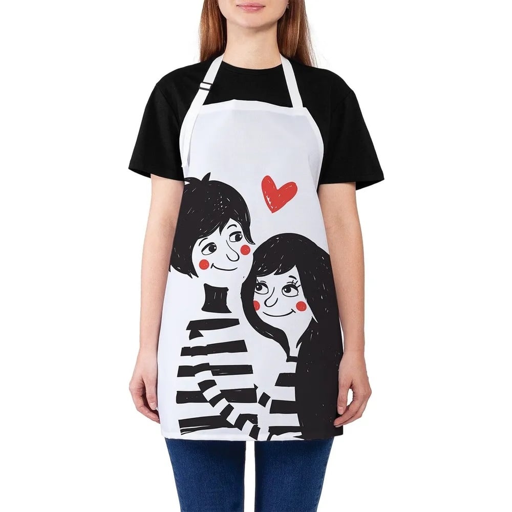 Кухонный фартук JOYARTY Да пребудет любовь, универсальный размер для женщин и мужчин ap_91975 ...