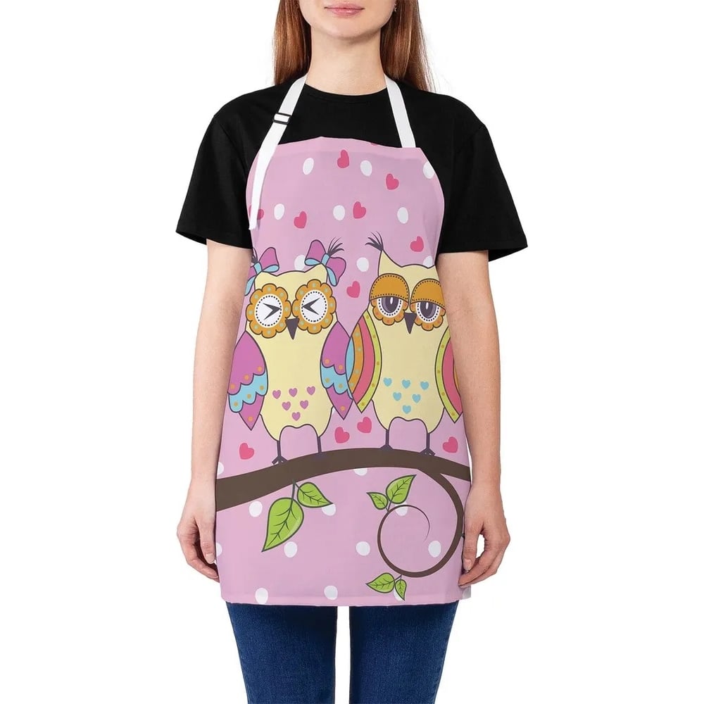 Кухонный фартук JOYARTY Совиная усталость, универсальный размер для женщин и мужчин ap_10800 ...