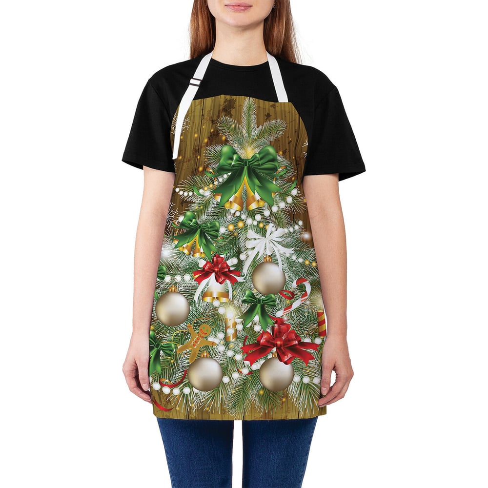 Кухонный фартук JOYARTY Маленькая елочка, универсальный размер для женщин и мужчин ap_78070 ...