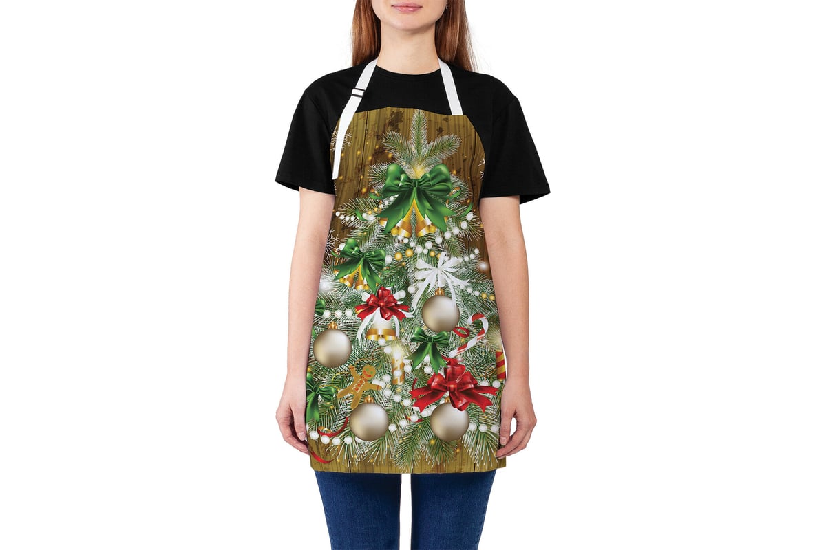 Кухонный фартук JOYARTY Маленькая елочка, универсальный размер для женщин и мужчин ap_78070 ...