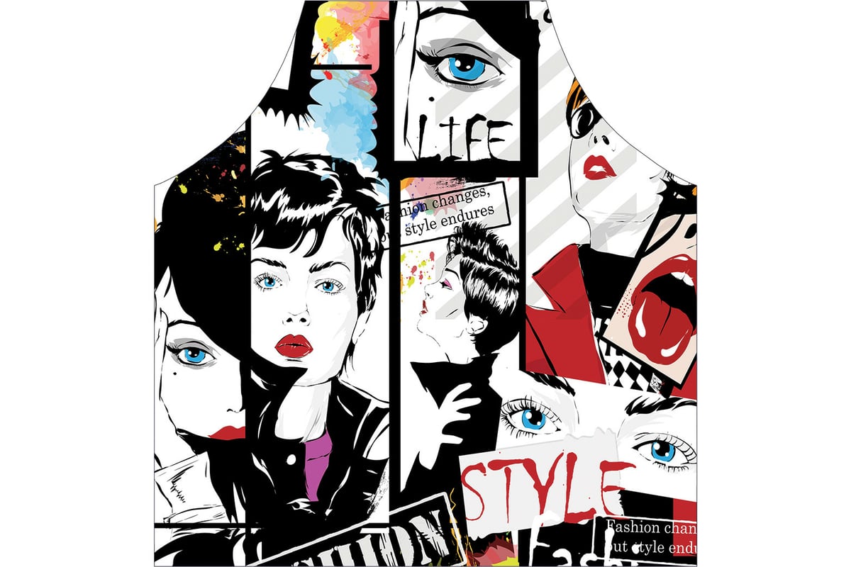 Кухонный фартук JOYARTY Модная жизнь, универсальный размер для женщин и мужчин ap_17550 ...