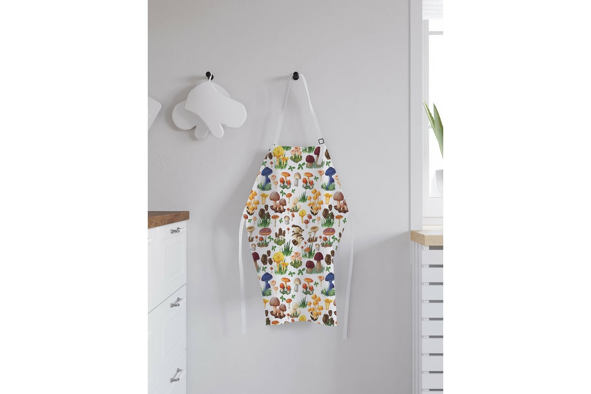 Кухонный фартук JOYARTY Грибной сад, универсальный размер для женщин и мужчин ap_15988 ...