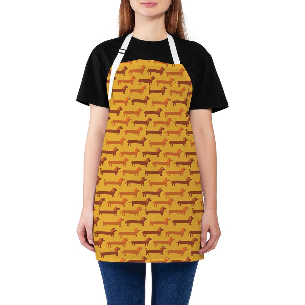 Кухонный фартук JOYARTY Длинные таксы, универсальный размер для женщин и мужчин ap_77617 ...