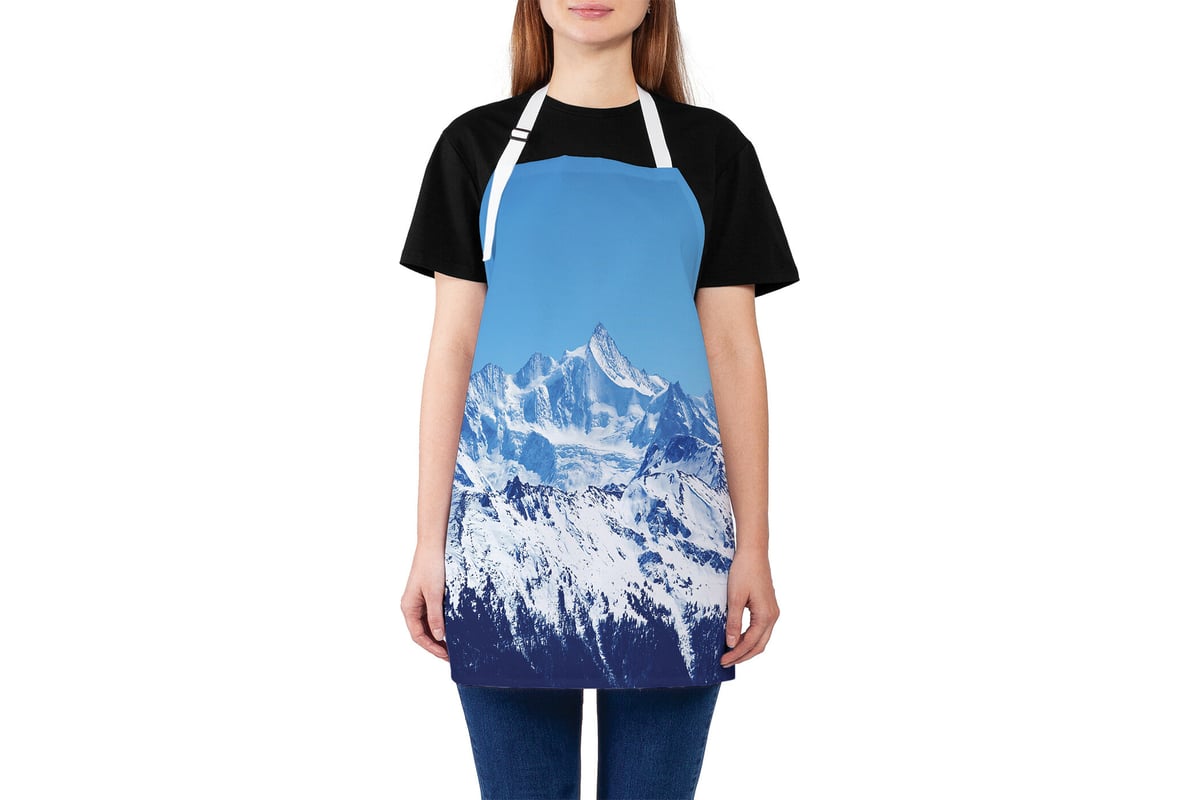 Кухонный фартук JOYARTY Зимние скалы, универсальный размер для женщин и мужчин ap_15287 ...