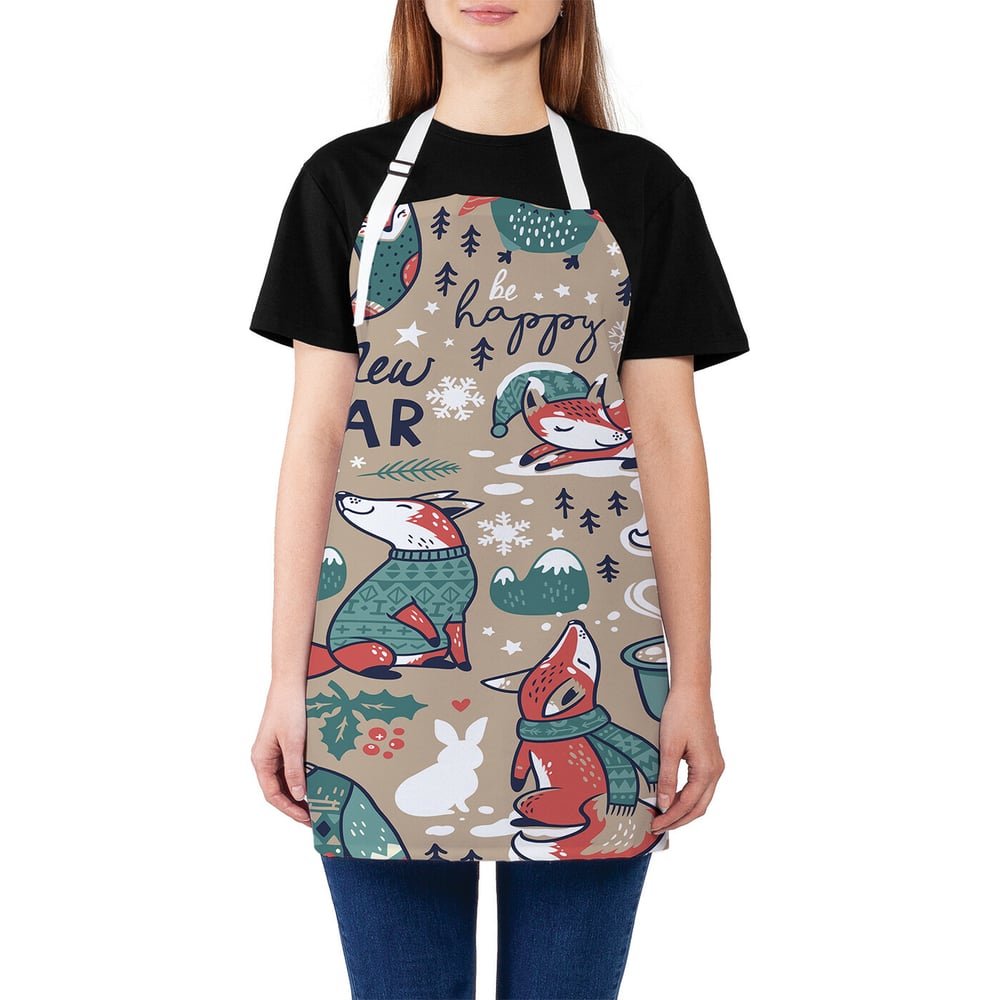 Кухонный фартук JOYARTY Лиса Алиса, универсальный размер для женщин и мужчин ap_185498 ...