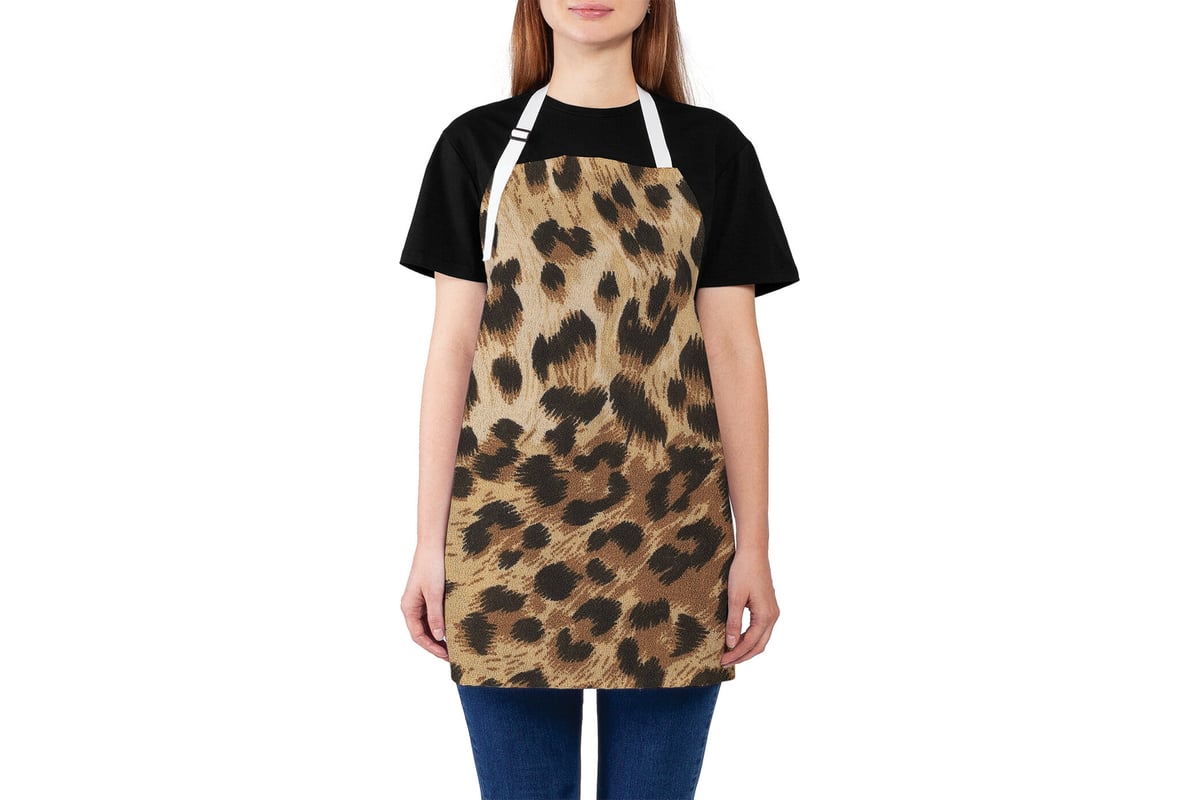 Кухонный фартук JOYARTY Леопардовое окружение, универсальный размер для женщин и мужчин ap_3750 ...