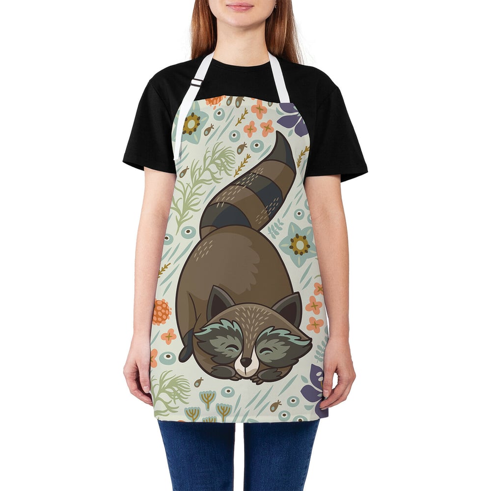 Кухонный фартук JOYARTY Милый енот, универсальный размер для женщин и мужчин ap_75035 - выгодная ...
