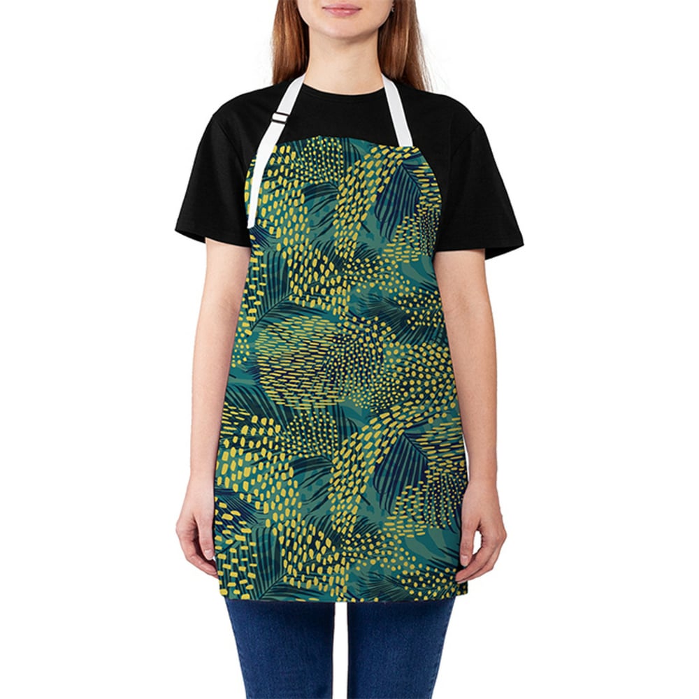 Кухонный фартук JOYARTY Листья пальмы, универсальный размер для женщин и мужчин ap_414085 ...