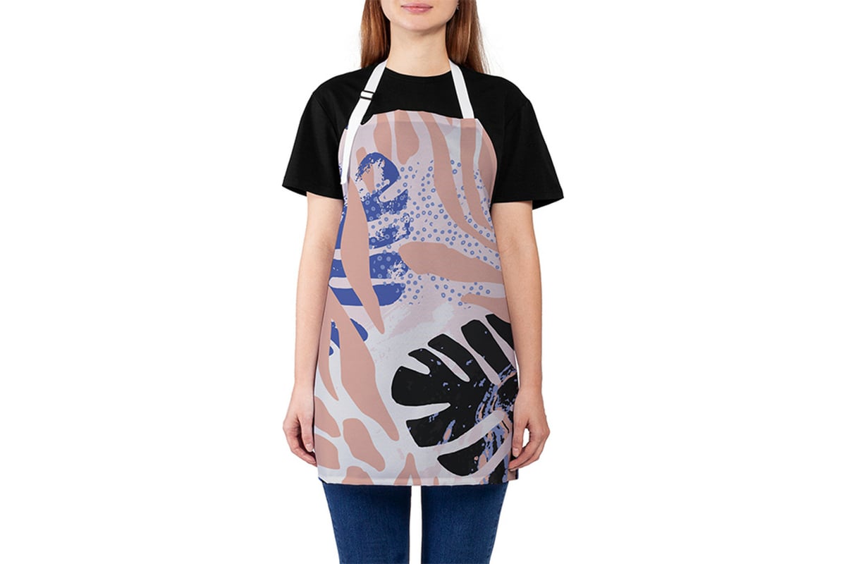 Кухонный фартук JOYARTY Цветные отпечатки пальмы, универсальный размер для женщин и мужчин ap ...