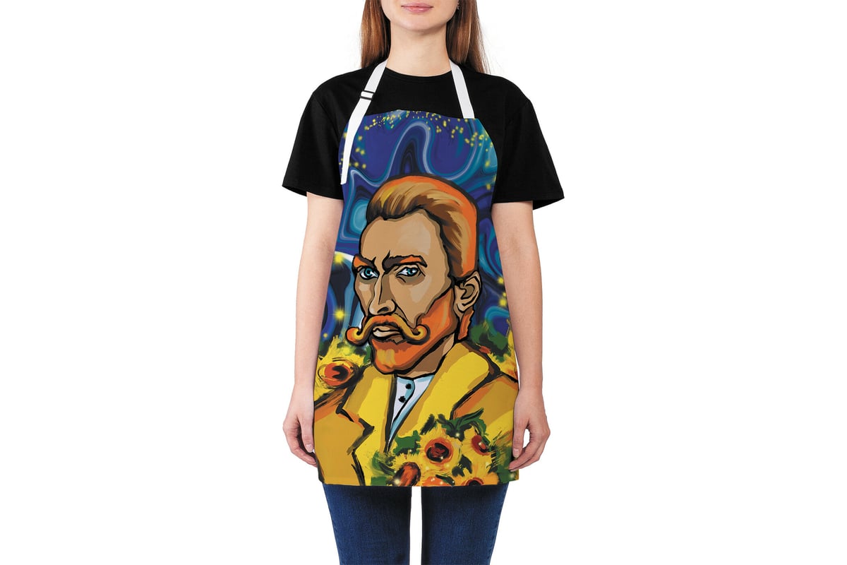 Кухонный фартук JOYARTY Просто ван гог, универсальный размер для женщин и мужчин ap_142562 ...