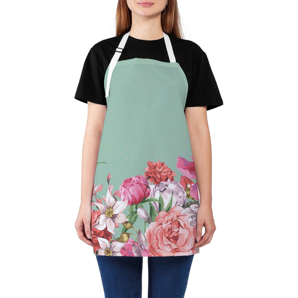 Кухонный фартук JOYARTY Цветы в подарок, универсальный размер для женщин и мужчин ap_27547 ...