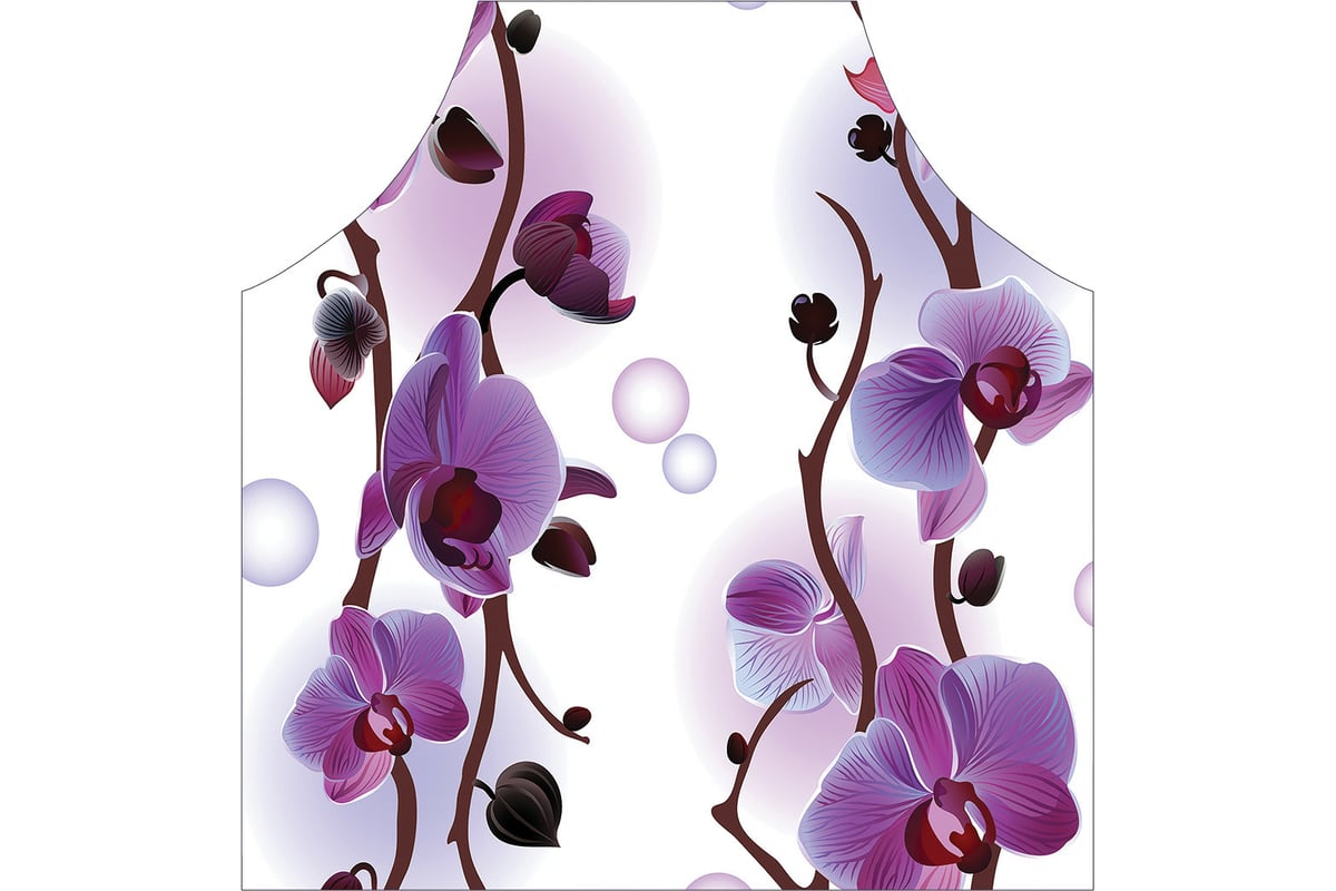 Кухонный фартук JOYARTY Орхидеи, универсальный размер для женщин и мужчин ap_50381 - выгодная ...