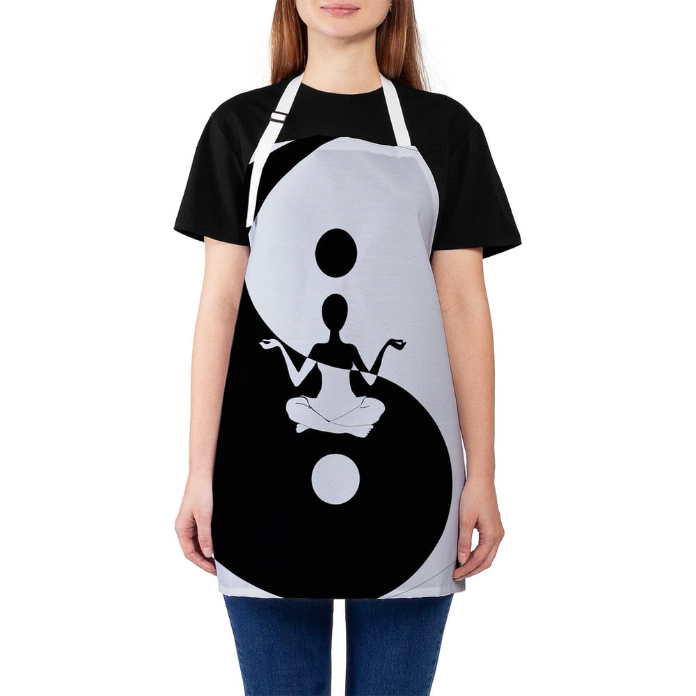 Кухонный фартук JOYARTY Медитация инь и ян, универсальный размер для женщин и мужчин ap_68471 ...