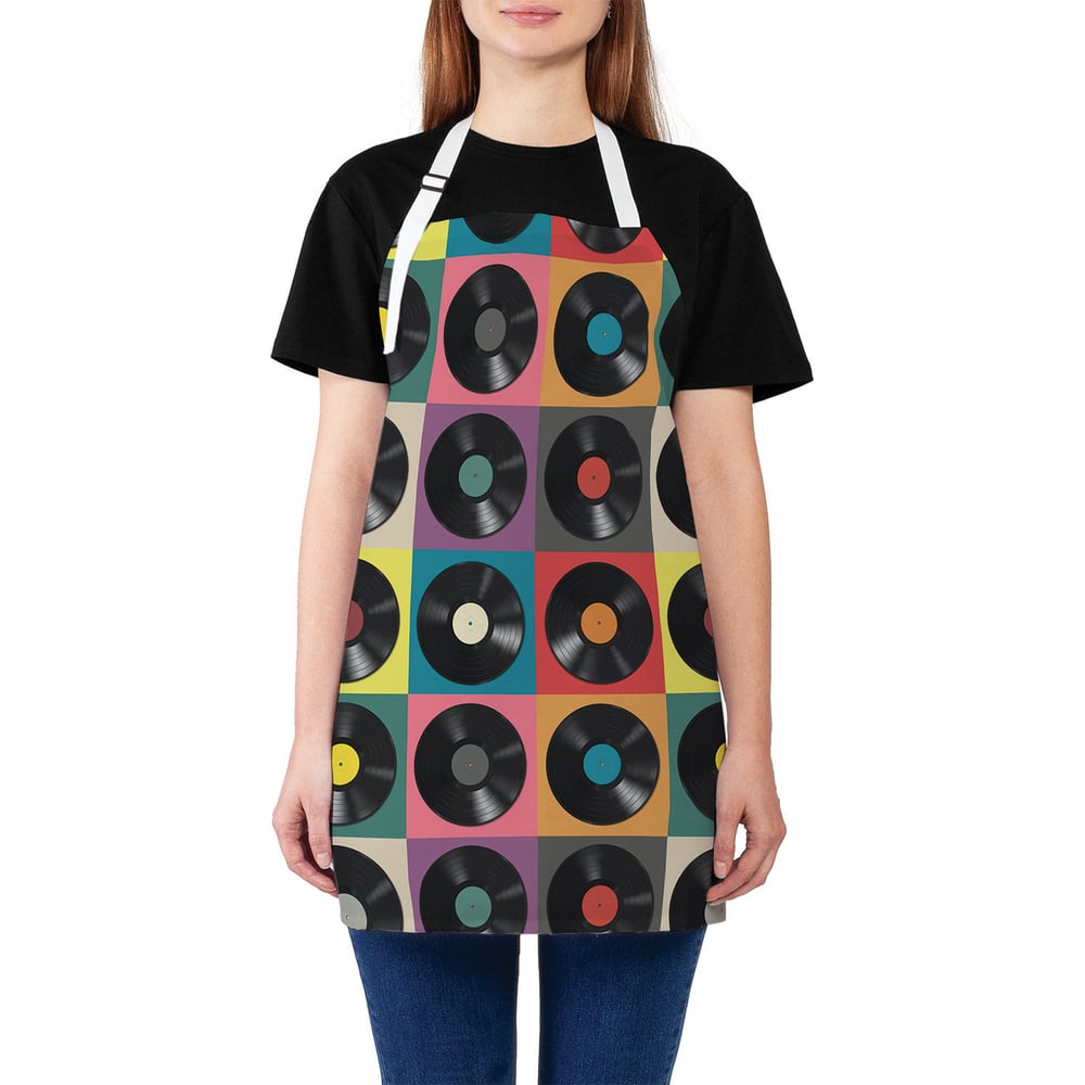 Кухонный фартук JOYARTY Виниловые пластинки, универсальный размер для женщин и мужчин ap_340896 ...