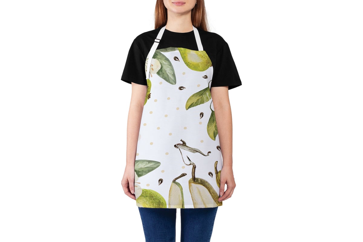 Кухонный фартук JOYARTY Ароматная груша, универсальный размер для женщин и мужчин ap_7450 ...