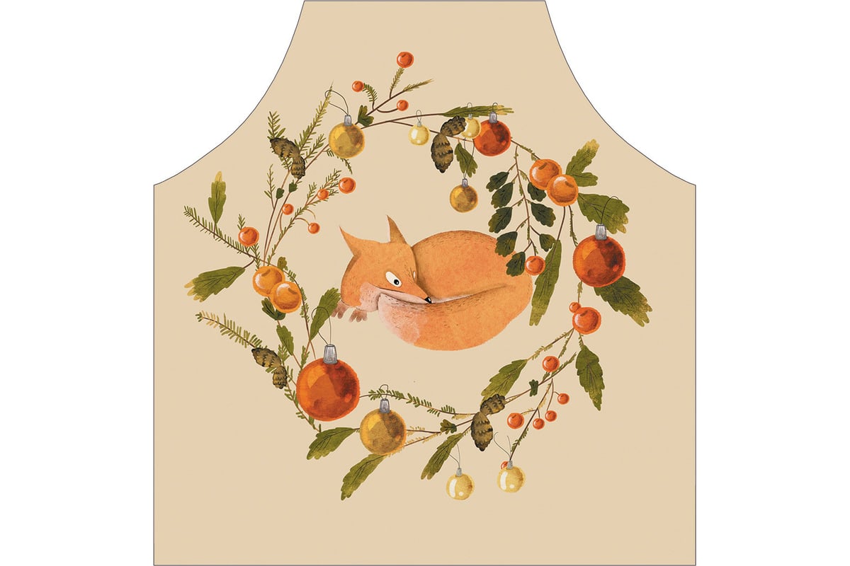 Кухонный фартук JOYARTY Лиса, лисичка, лис..., универсальный размер для женщин и мужчин ap_79754 ...