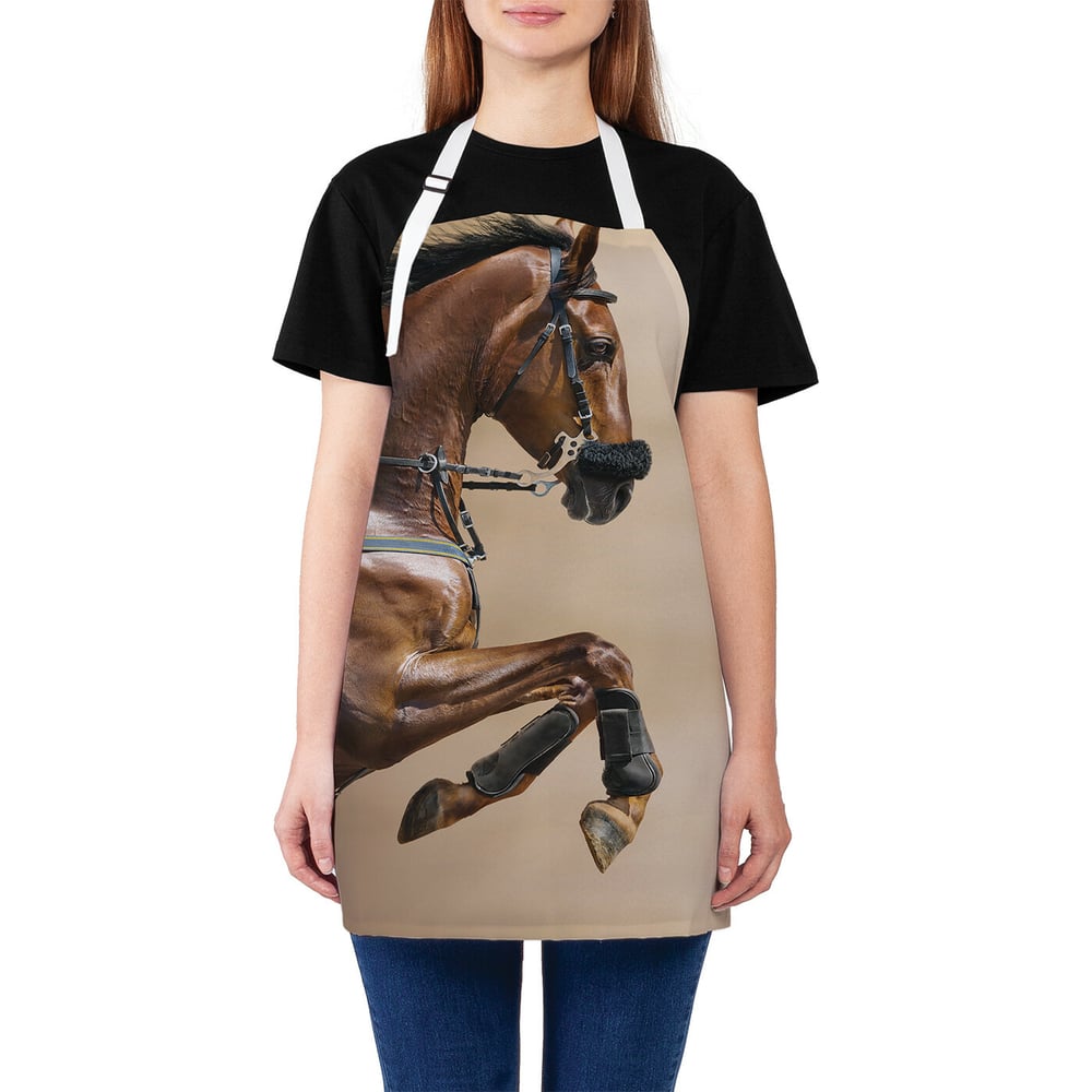 Кухонный фартук JOYARTY Смелая лошадь, универсальный размер для женщин и мужчин ap_16153 ...