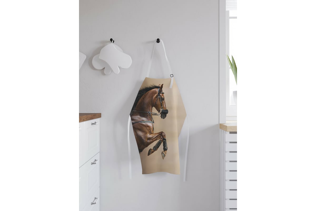 Кухонный фартук JOYARTY Смелая лошадь, универсальный размер для женщин и мужчин ap_16153 ...