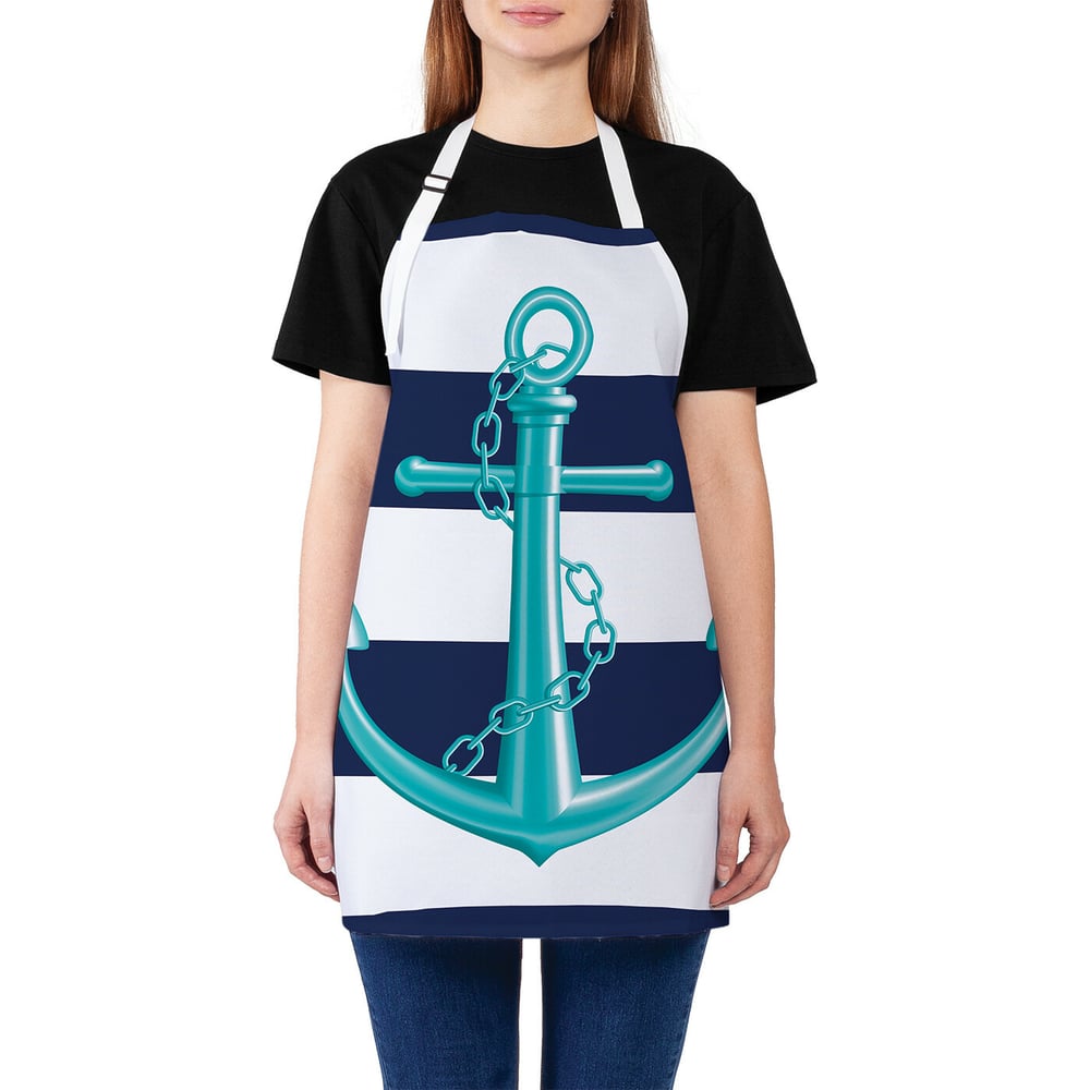 Кухонный фартук JOYARTY Блестящий якорь, универсальный размер для женщин и мужчин ap_3778 ...